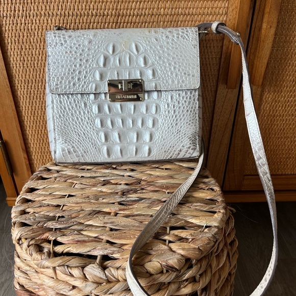 Bags | Brahmin Crossbody White | Poshmark
